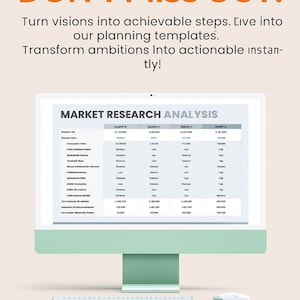 Market Research Analysis Template Excel & Google Sheets | Competitive ...