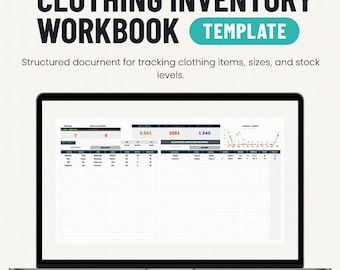 Clothing Inventory Template, Google Sheets (excel) Template - Etsy