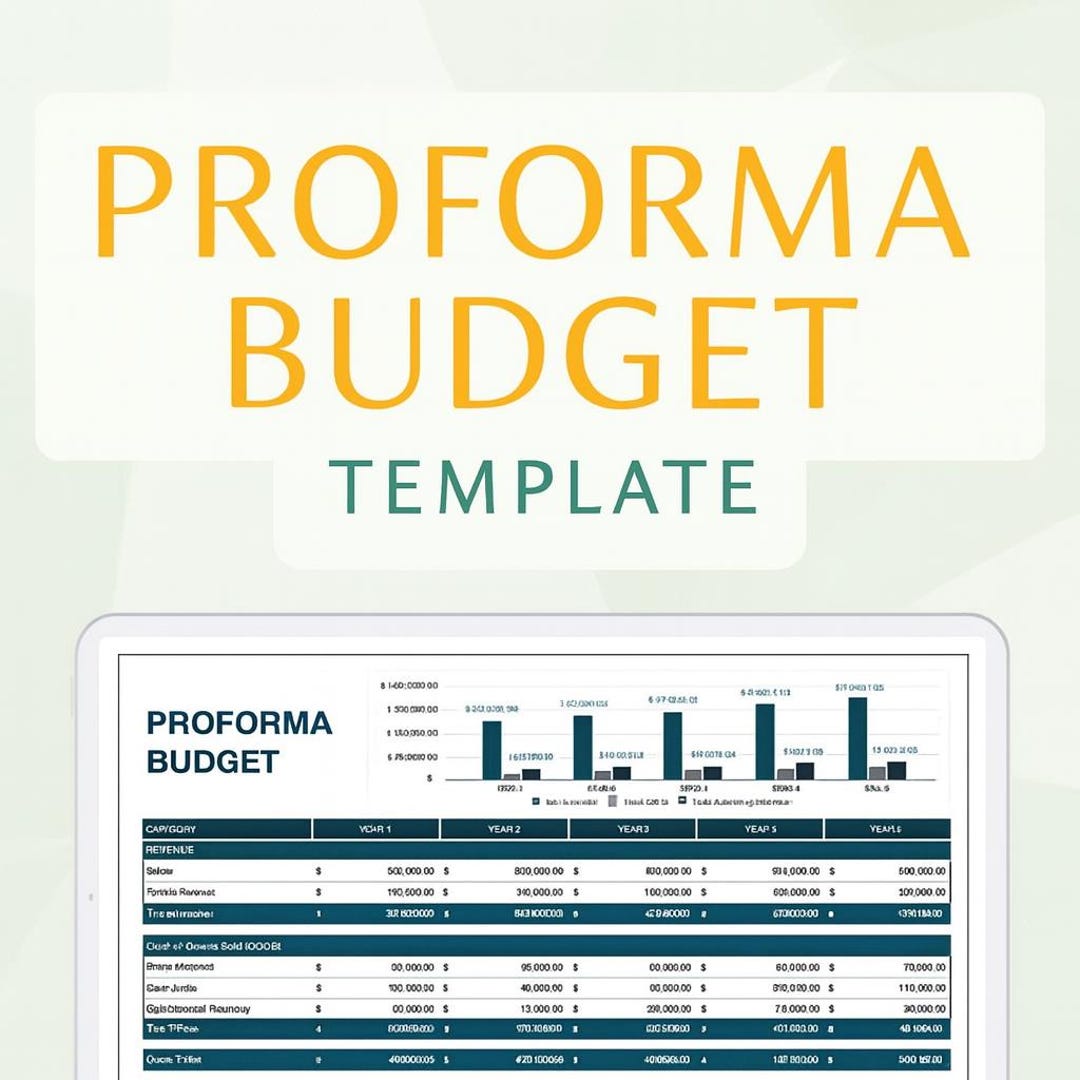Proforma Budget Template • Excel & Google Sheets • Forecast and What-if ...