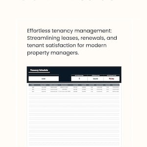 Tenancy Schedule Excel Template – Rental Tracker, Lease Calendar ...
