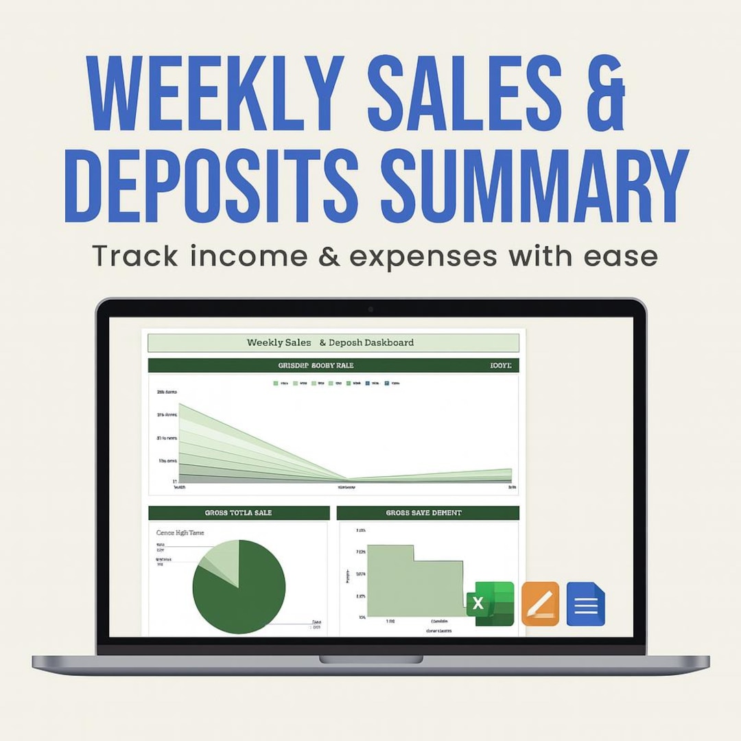 Weekly Sales & Deposits Summary Template – Excel - Google Sheets Weekly ...