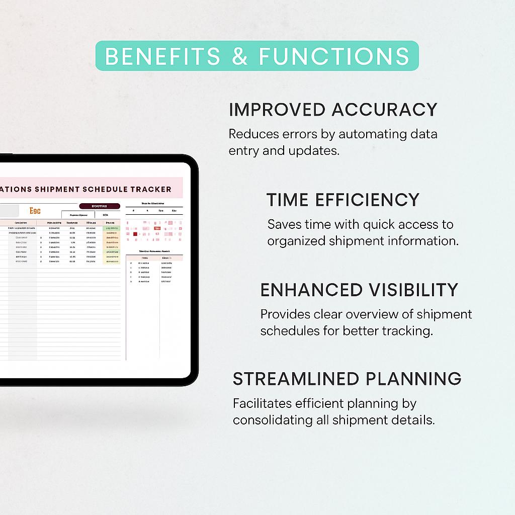 Operations Shipment Schedule Tracker Excel Template – Logistics Planner ...