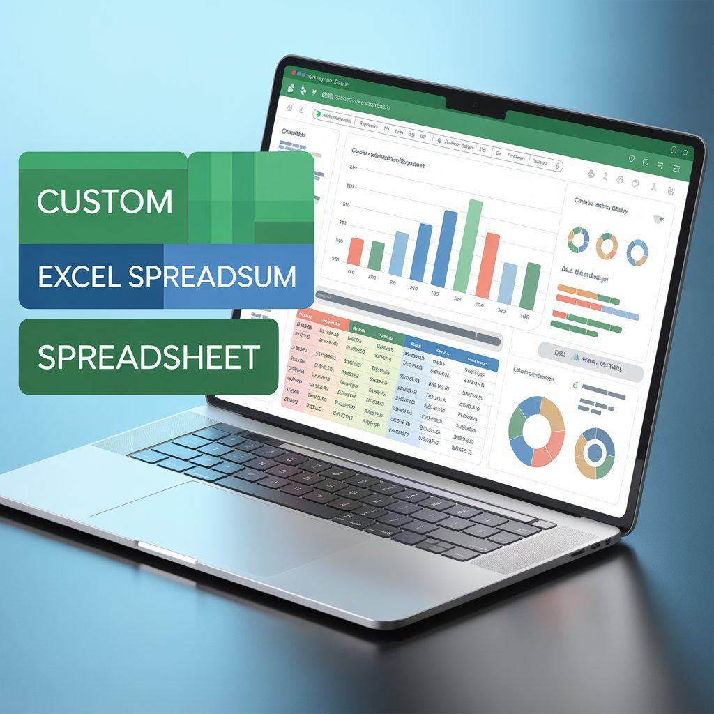 Custom Spreadsheet Google Sheets & Excel | Made to Order Template ...