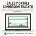 Sales Commission Tracker Template | Monthly Sales Bonus Sheet | Excel ...
