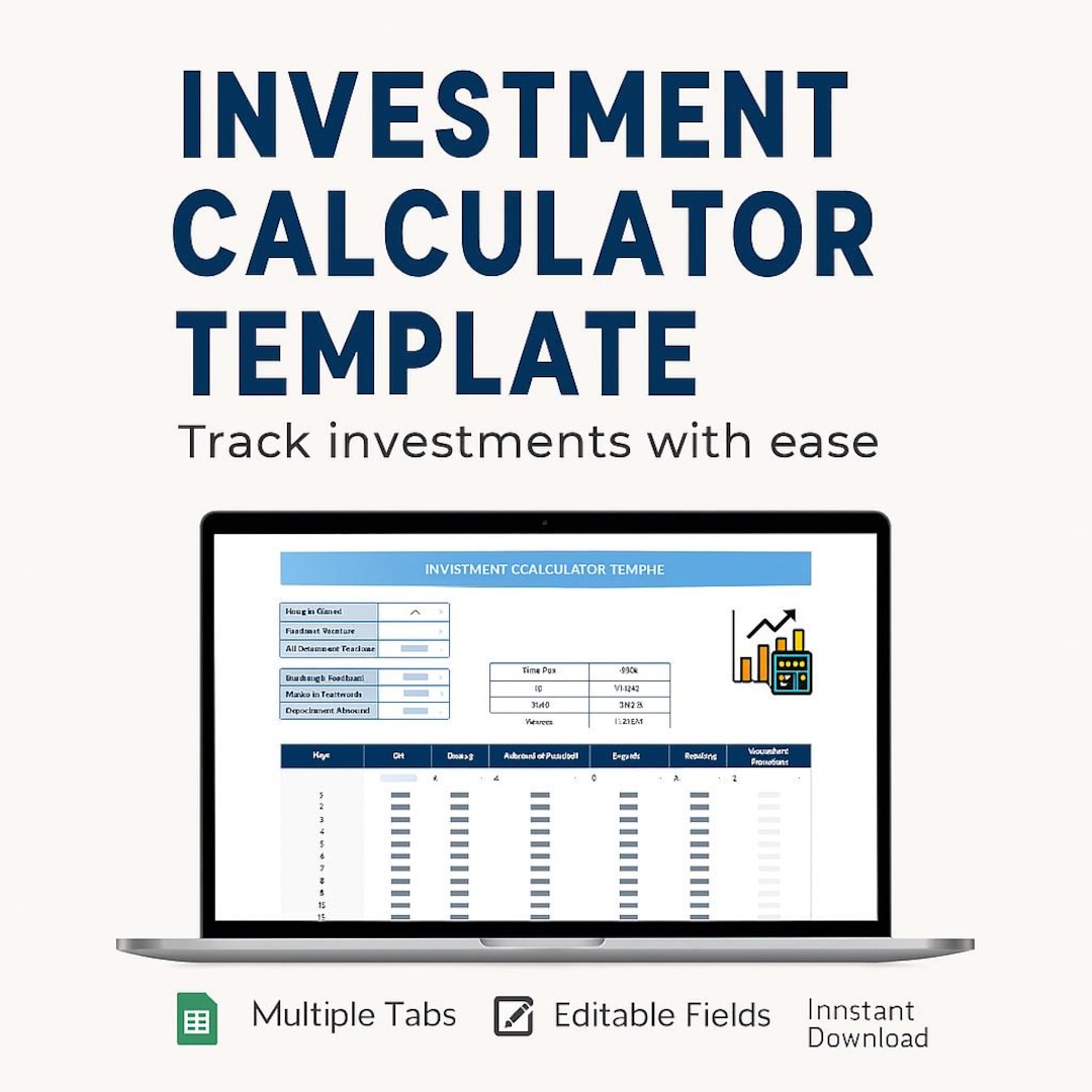 Investment Calculator Template – Excel & Google Sheets Investment ...