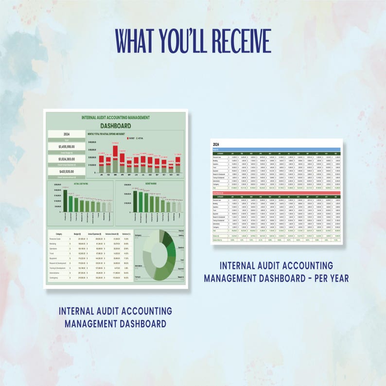 Internal Audit Accounting Management Dashboard Template – Excel ...
