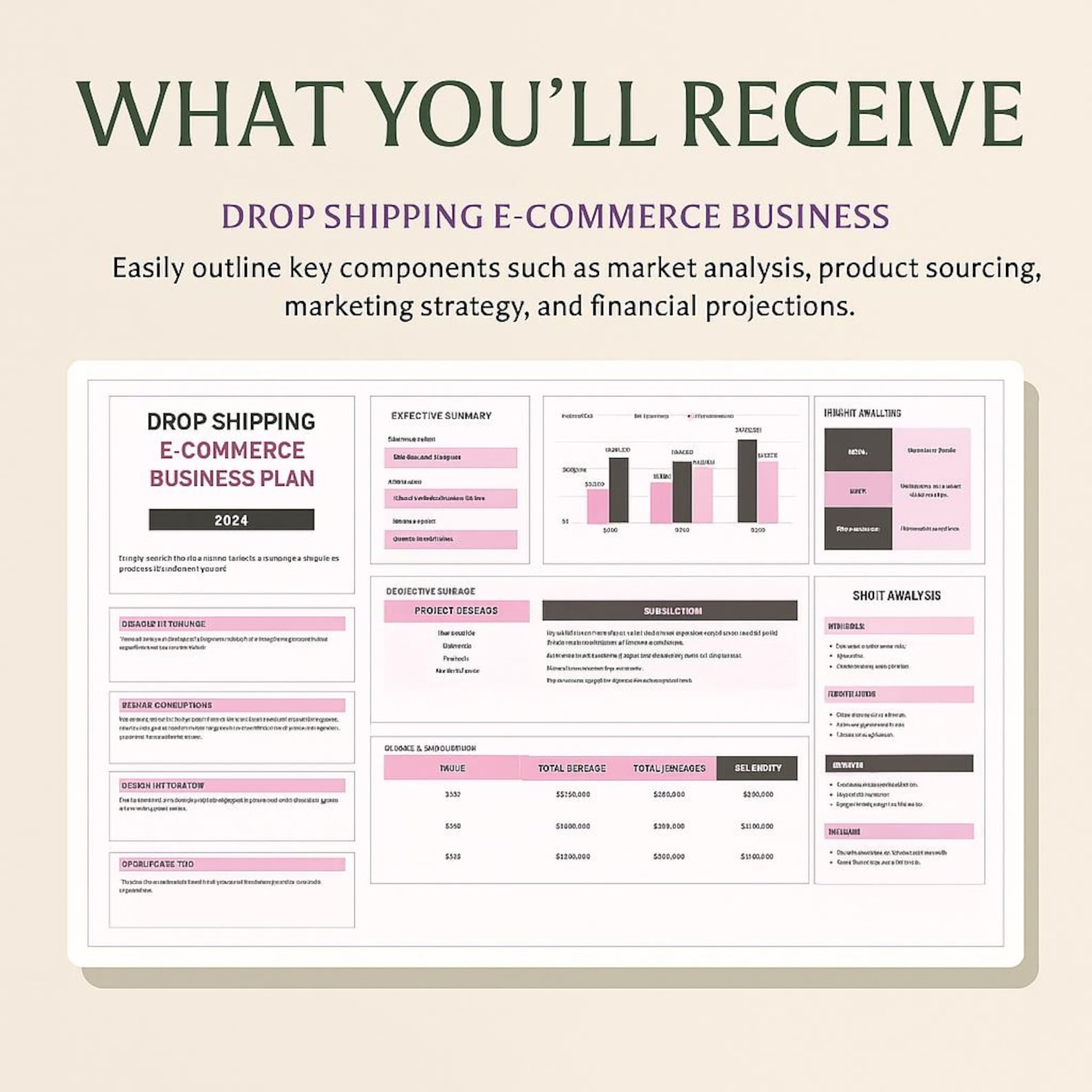 Ecommerce Dropshipping Business Plan Template for Shopify Woocommerce ...