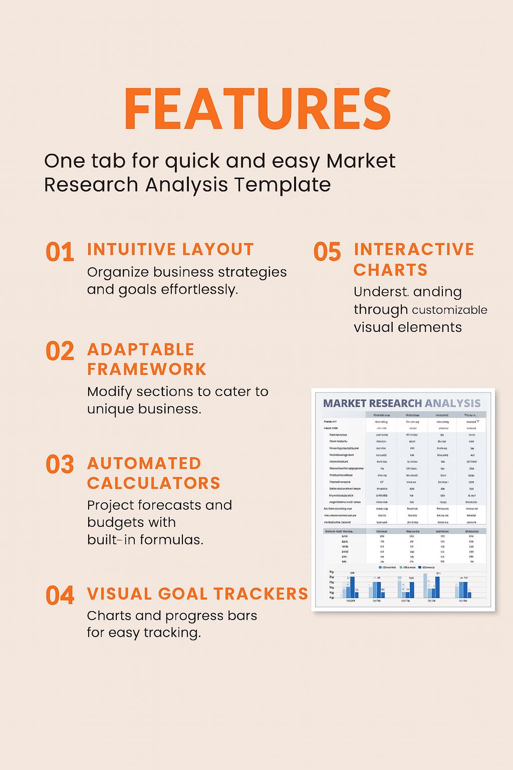 Market Research Analysis Template Excel & Google Sheets | Competitive ...