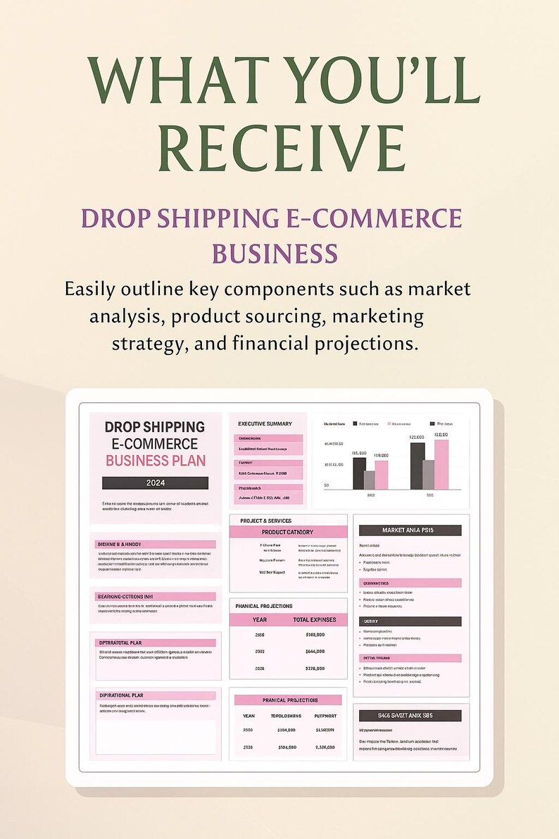 Ecommerce Dropshipping Business Plan Template for Shopify Woocommerce ...