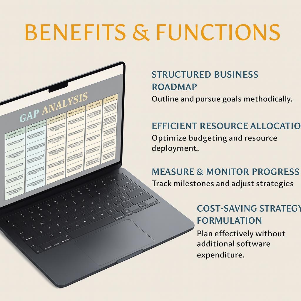 Gap Analysis Excel Template With Google Sheets | Business Performance ...