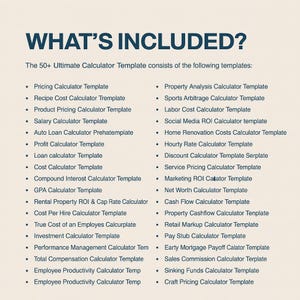 50+ Ultimate Calculators Template Bundle | Financial, Business, Loan ...