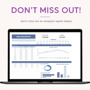 Analysis Report Template Excel & Google Sheets | Business Data Summary ...