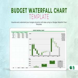 Budget Waterfall Chart Template | Financial Variance Analysis, Expense ...