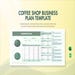 Coffee Shop Business Plan Template Excel & Google Sheets | Café Startup ...