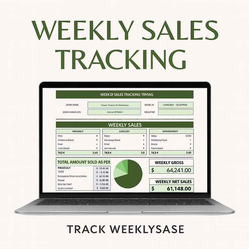 Weekly Sales Tracking Template – Excel & Google Sheets Weekly Revenue ...