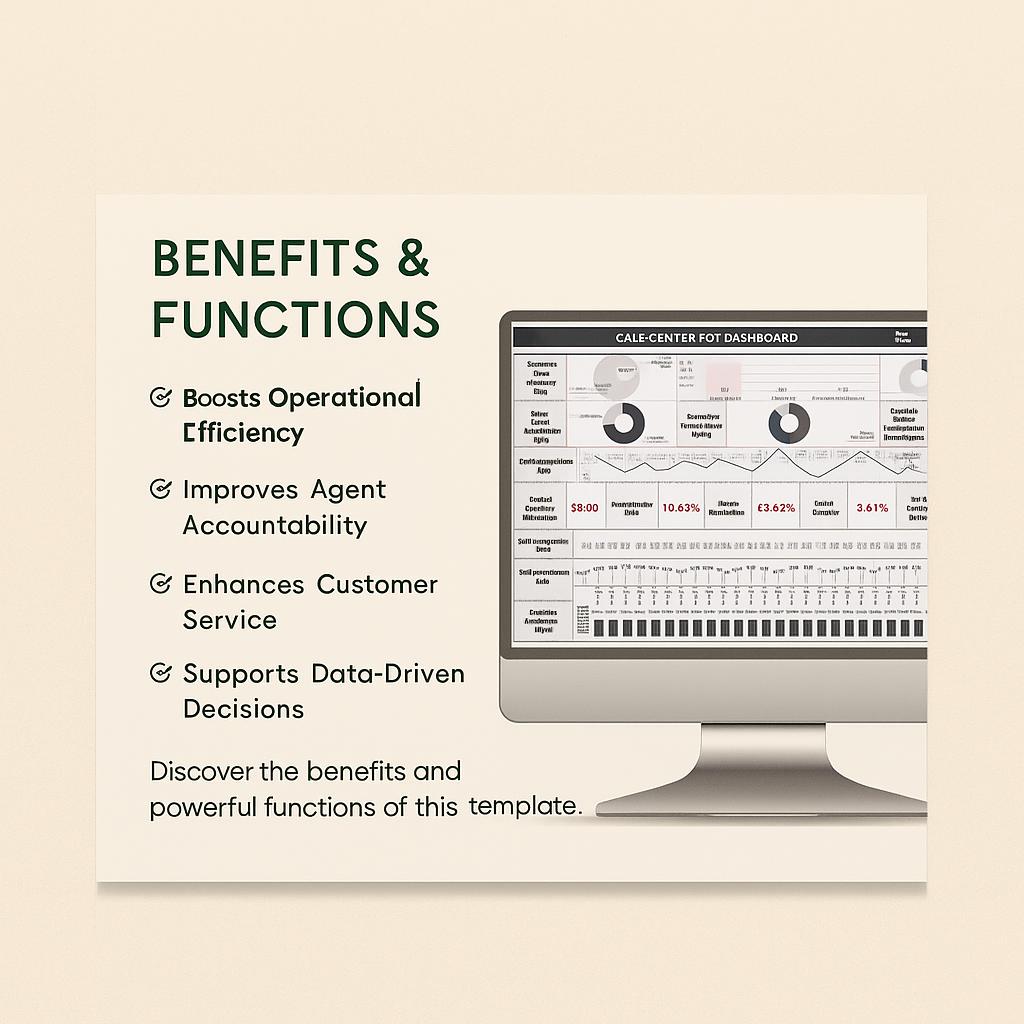 Call Center KPI Dashboard Template for Excel & Sheets | Agent Metrics ...