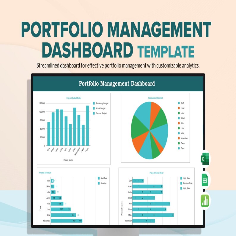Portfolio Management Dashboard Template Excel Google Sheets ...
