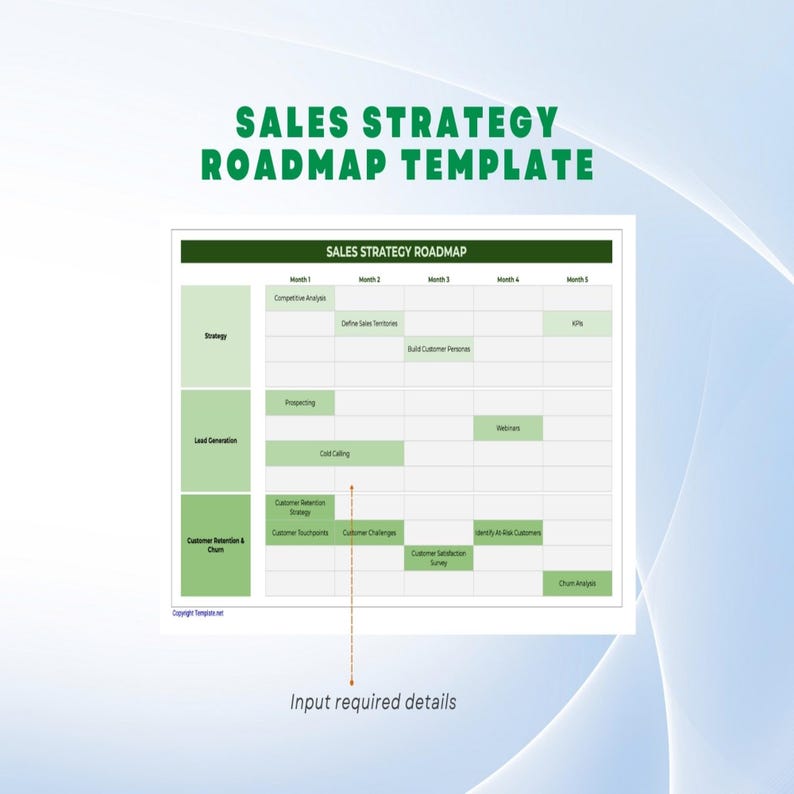 Sales Strategy Roadmap Template – Excel & Google Sheets Sales Plan ...