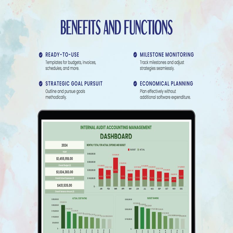 Internal Audit Accounting Management Dashboard Template – Excel ...
