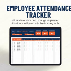 Employee Attendance Tracker Template Excel & Google Sheets • Attendance ...