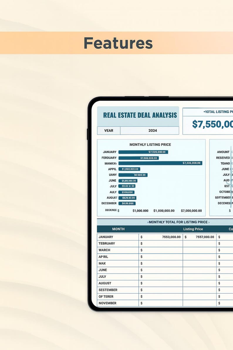 Real Estate Deal Analysis Template Excel & Google Sheets | Property ...