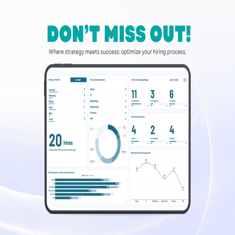 Recruitment Vs Hires Dashboard Template Excel Google Sheets – Hiring ...