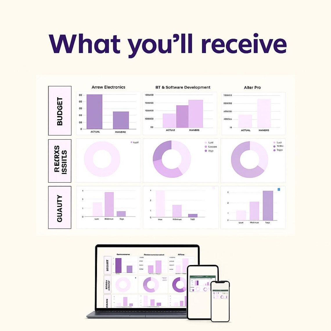 Multiple Project Management Dashboard Excel Template | Gantt Charts ...