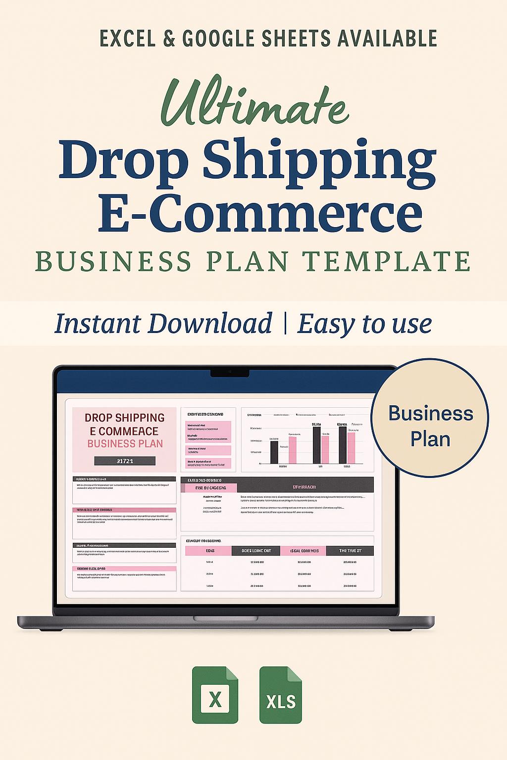 Ecommerce Dropshipping Business Plan Template for Shopify Woocommerce ...