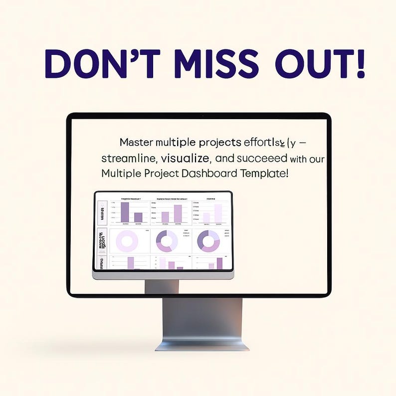Multiple Project Management Dashboard Excel Template | Gantt Charts ...