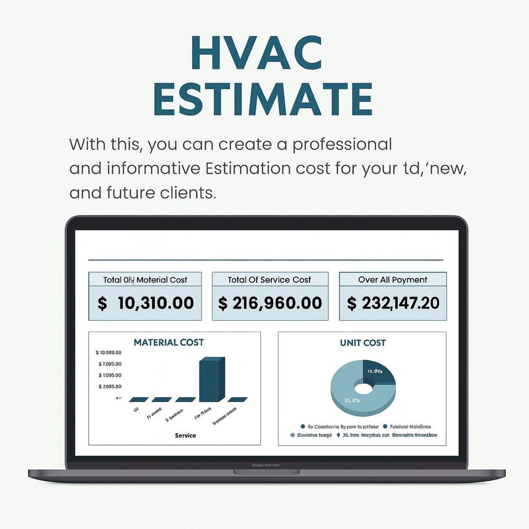 HVAC Estimate Template Excel Google Sheets • Service Call Quote Sheet • AC Repair Cost ...