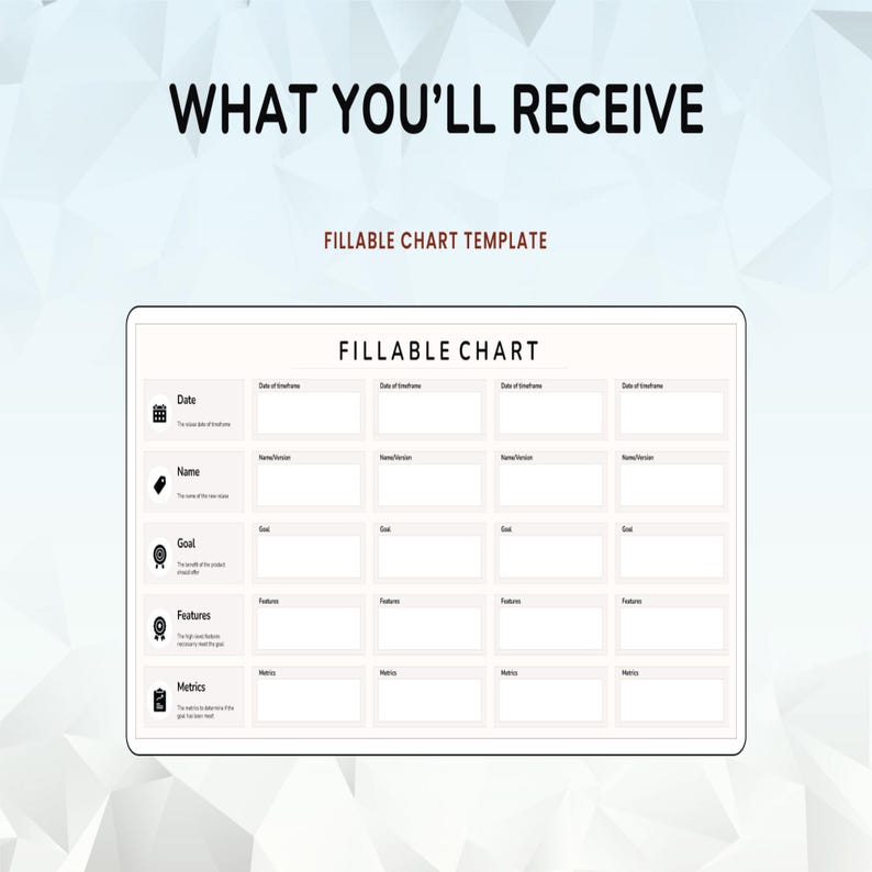 Fillable Chart Template Excel Google Sheets Interactive Editable Data ...