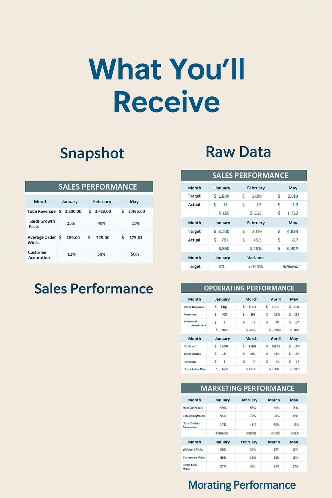 KPI Performance Template Excel & Google Sheets | Business Metrics ...