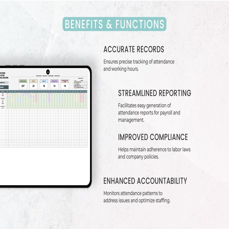 Operations Employee Attendance Record Template • Excel & Google Sheets ...