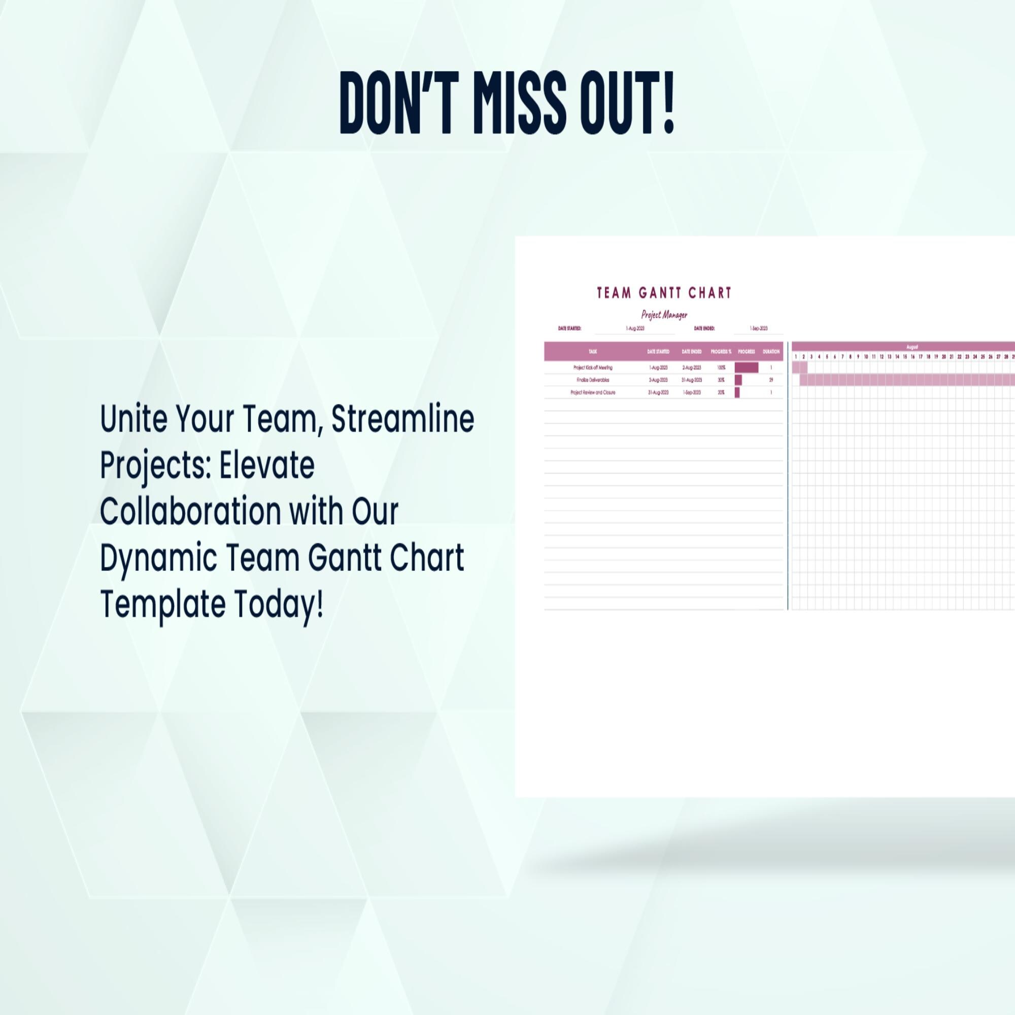 Team Gantt Chart Template Excel & Google Sheets • Editable Team ...