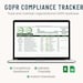 Operations GDPR Compliance Status Template • Excel & Google Sheets ...