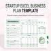 Startup Business Plan Template Excel & Google Sheets | Financial ...