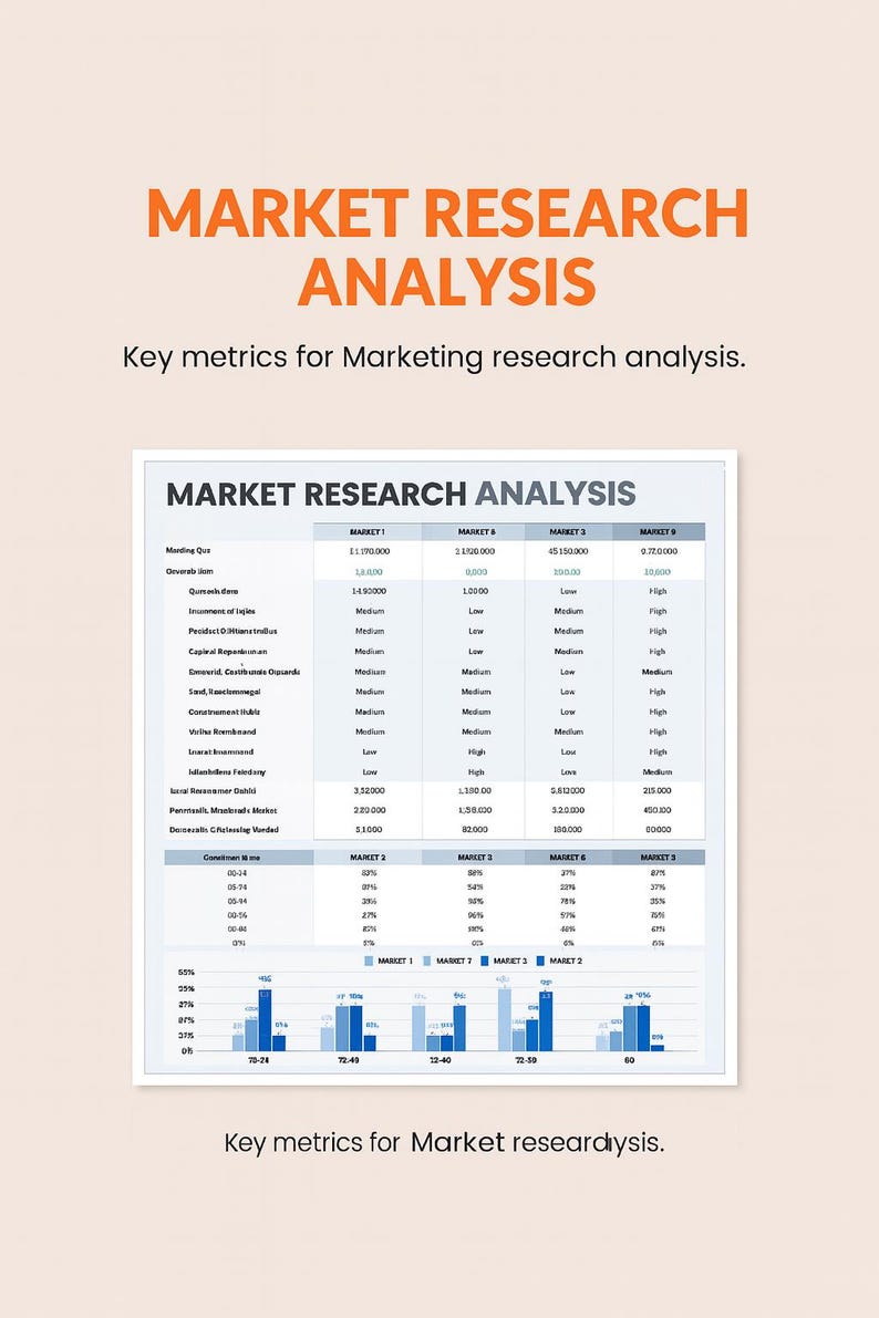 Market Research Analysis Template Excel & Google Sheets | Competitive ...