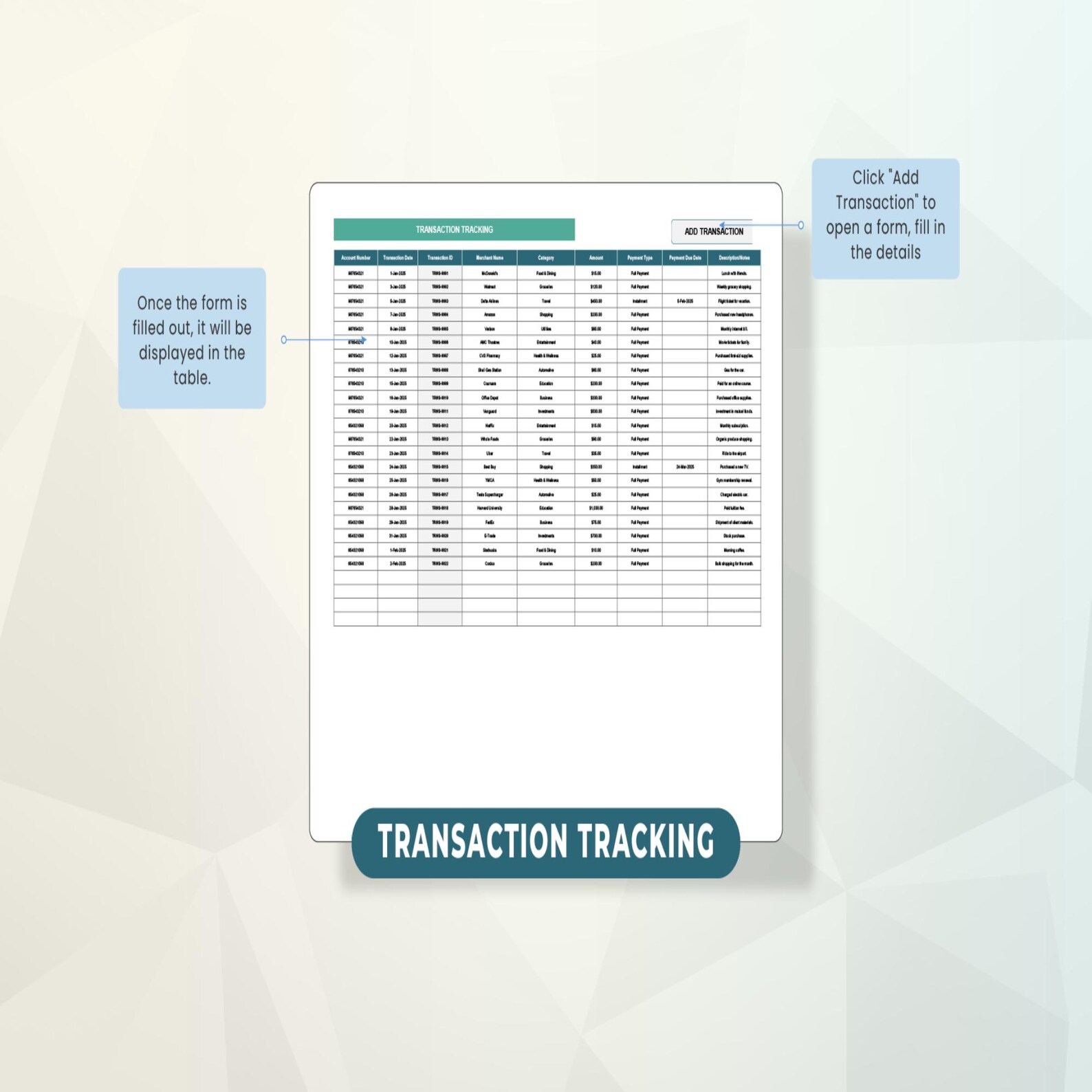 Credit Card Management Dashboard | Excel & Google Sheets | Debt Tracker ...