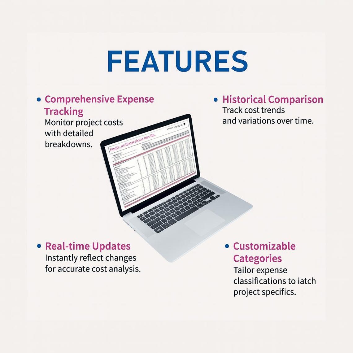 Project Cost Analysis Chart Template Excel & Google Sheets | Budget ...