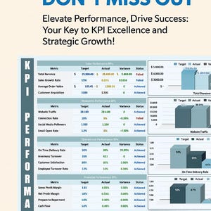 KPI Performance Template Excel & Google Sheets | Business Metrics ...