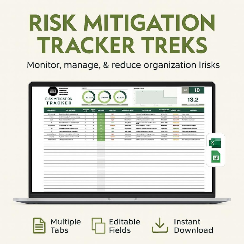 Risk Mitigation Tracker Template | Risk Management Excel & Google ...