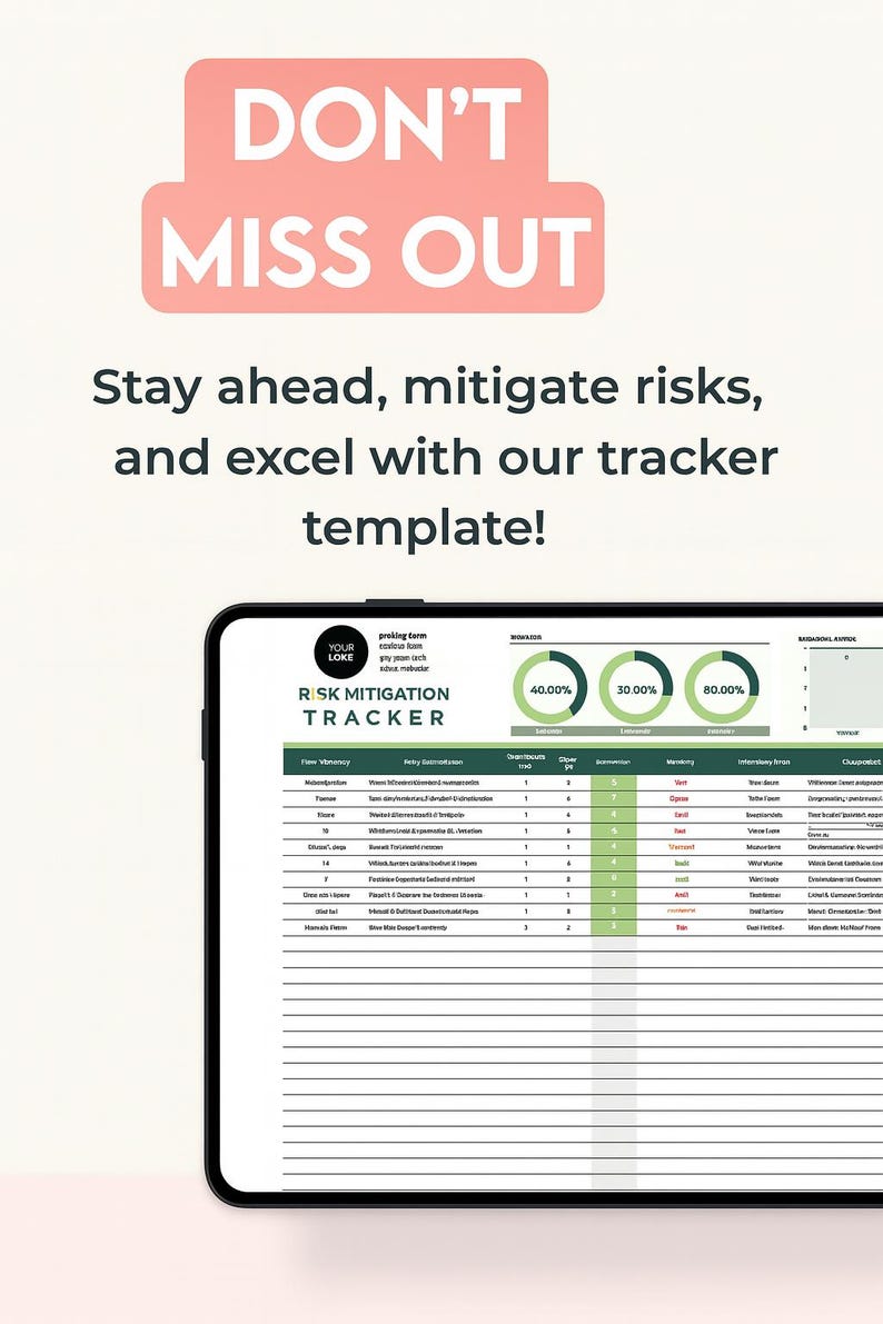 Risk Mitigation Tracker Template | Risk Management Excel & Google ...