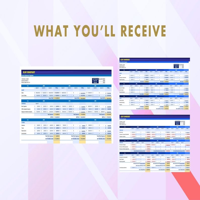 Business Financial Projection Template Excel & Google Sheets | Small ...