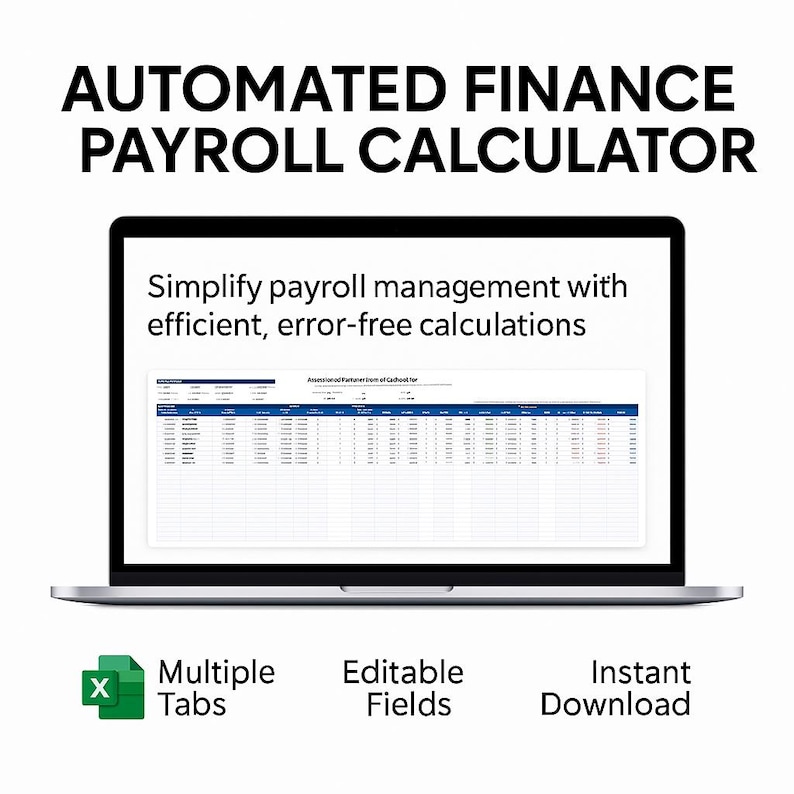 Automated Payroll Calculator Excel Template – Finance HR Payslip ...