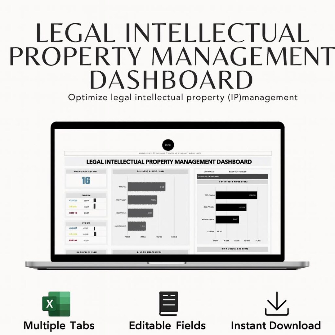 Legal IP Management Dashboard Template Excel – Patent, Trademark ...