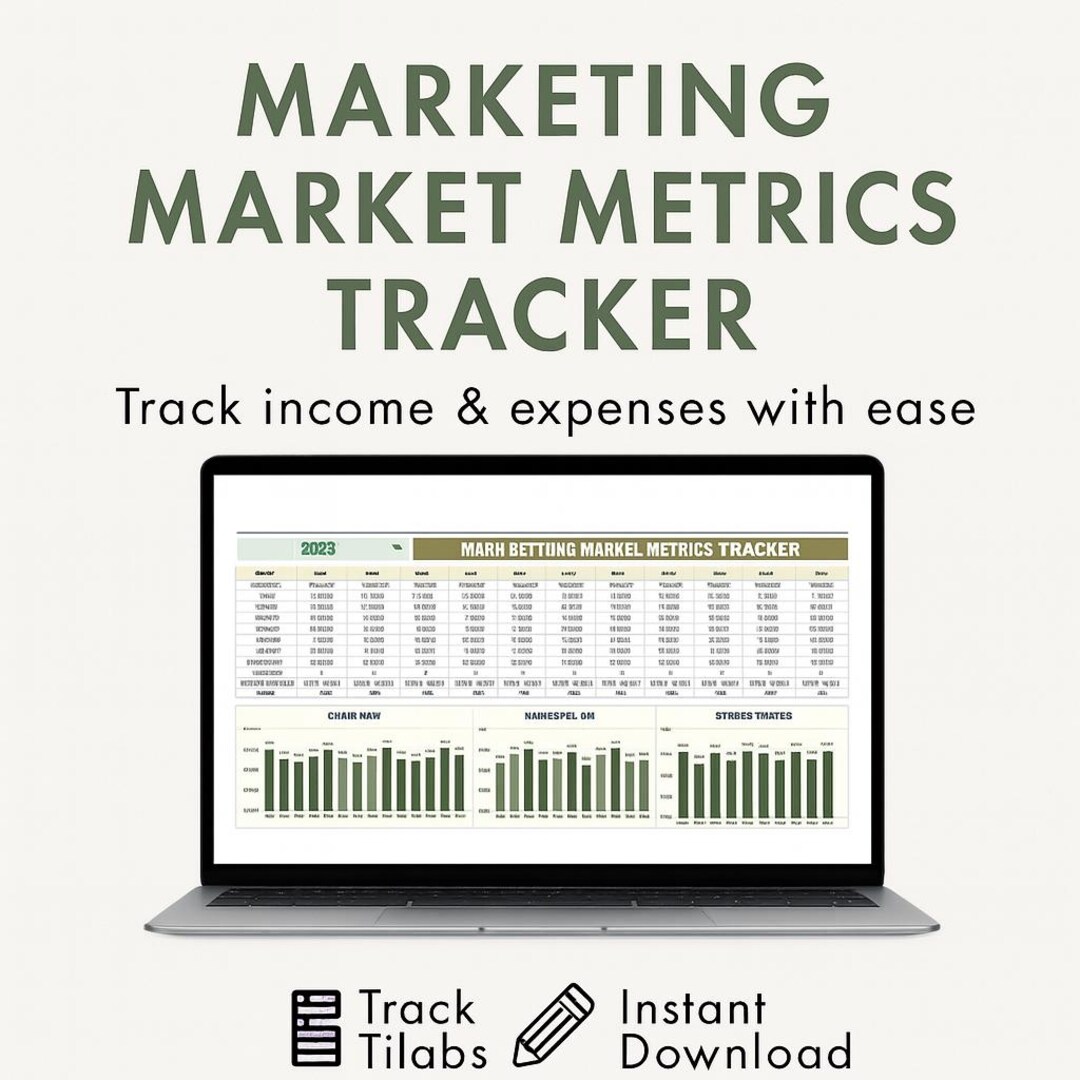 Marketing Market Metrics Tracker Template Excel Google Sheets KPI ...