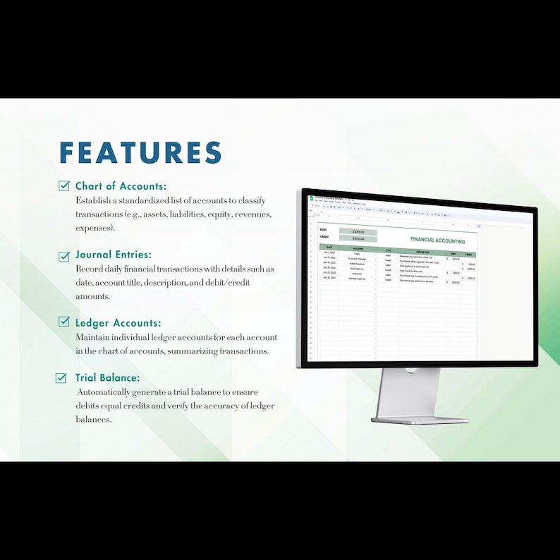 Financial Accounting Template Excel Google Sheets – General Ledger ...