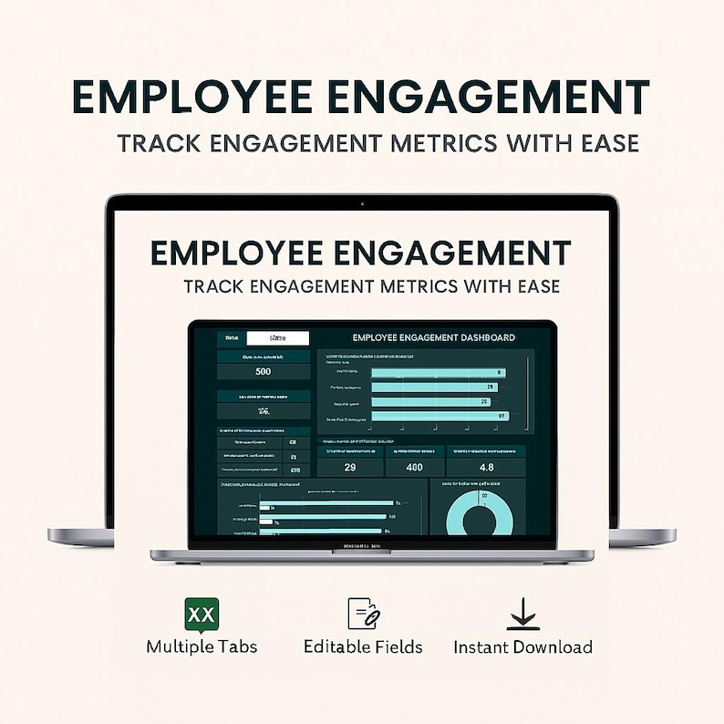 Employee Engagement Dashboard Template Excel & Google Sheets | HR KPI ...