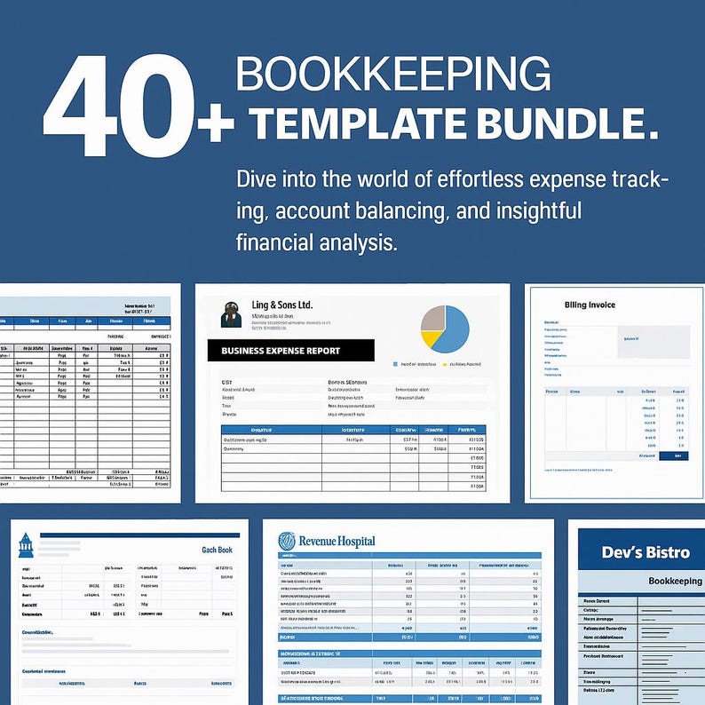 40+ Bookkeeping Excel Template Bundle | Small Business Accounting ...