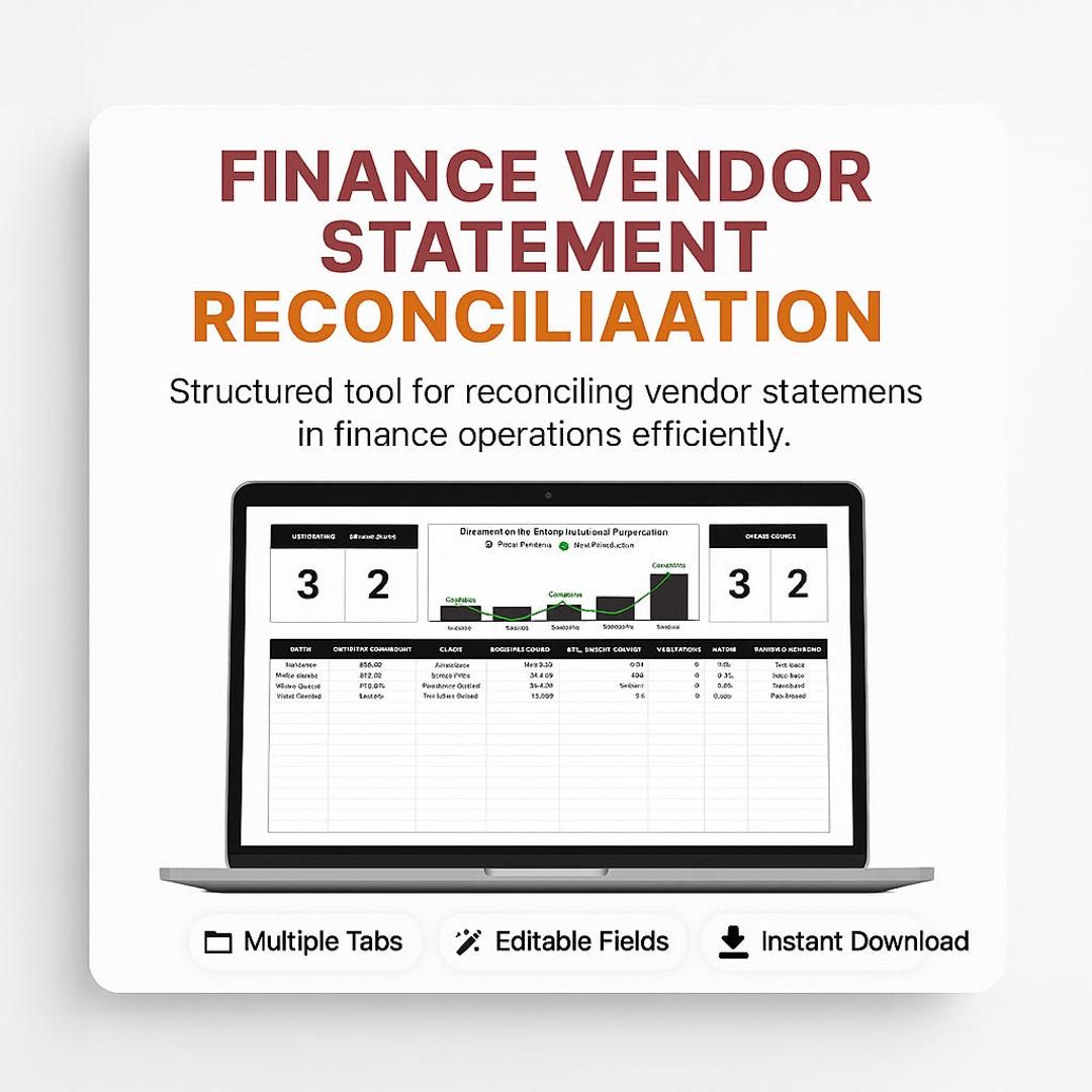 Finance Vendor Statement Reconciliation Template Excel – Vendor Payment ...